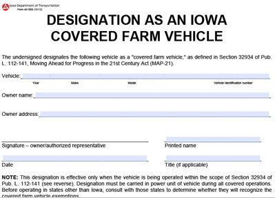 Iowa Expands Operation Area for Covered Farm Vehicles | The Packer