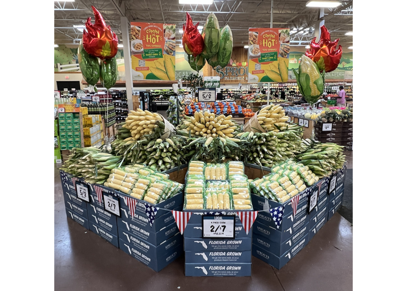 Sunshine Sweet Corn Farmers of Florida showcases merchandising display ...